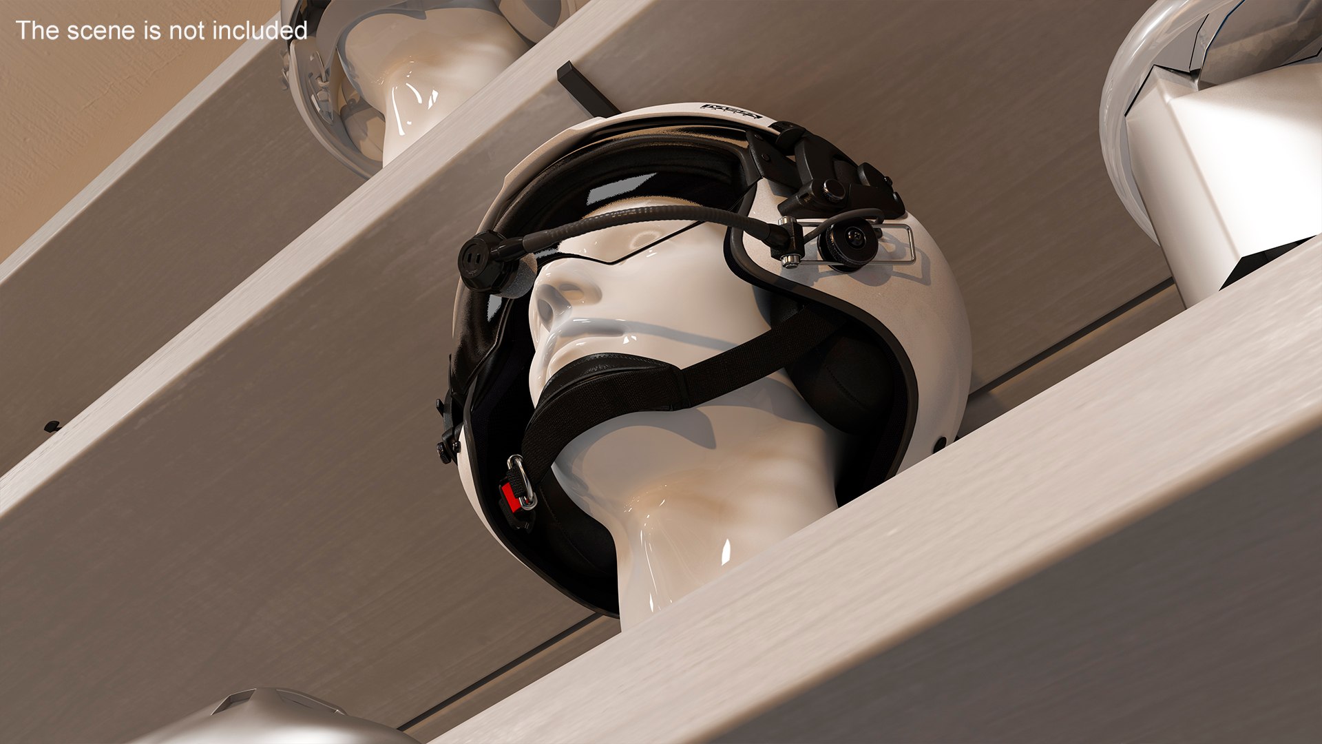 Helicopter Pilot Helmet LH350 White 3D Model - TurboSquid 2120586