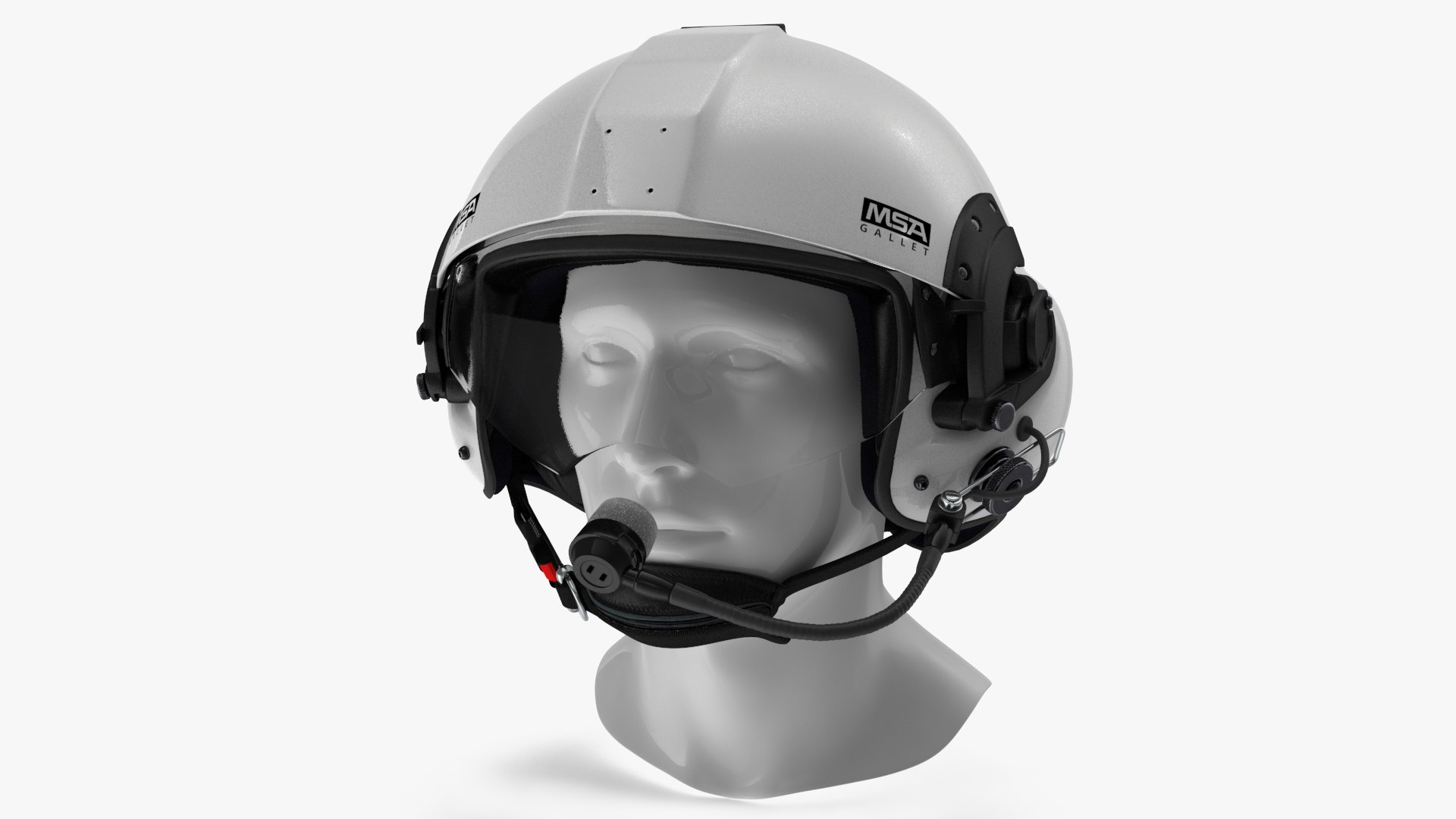 Helicopter Pilot Helmet LH350 White 3D model - TurboSquid 2120586