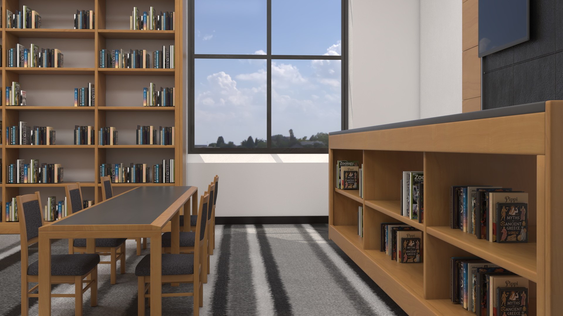 3D School Library Interior Model - TurboSquid 2332343