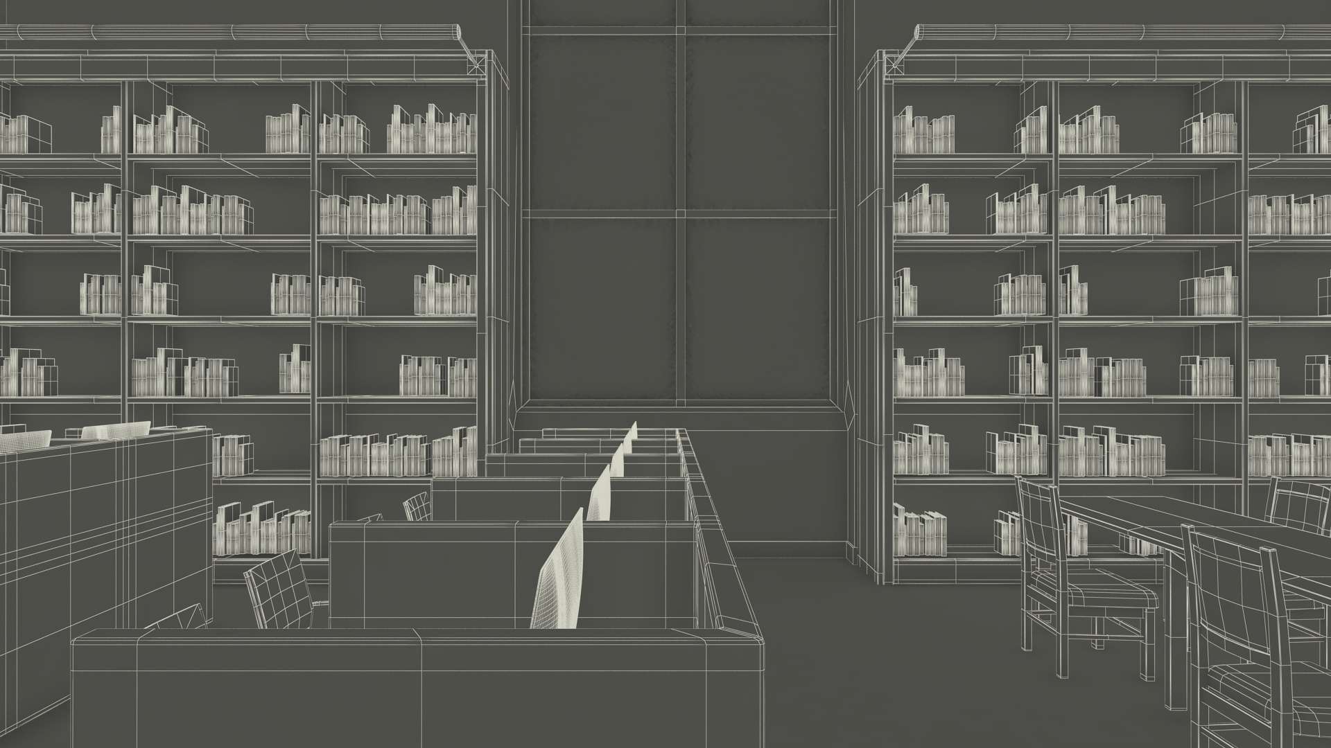 3D School Library Interior Model - TurboSquid 2332343
