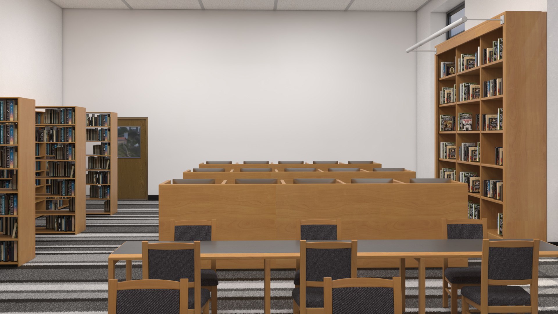 3D School Library Interior Model - TurboSquid 2332343