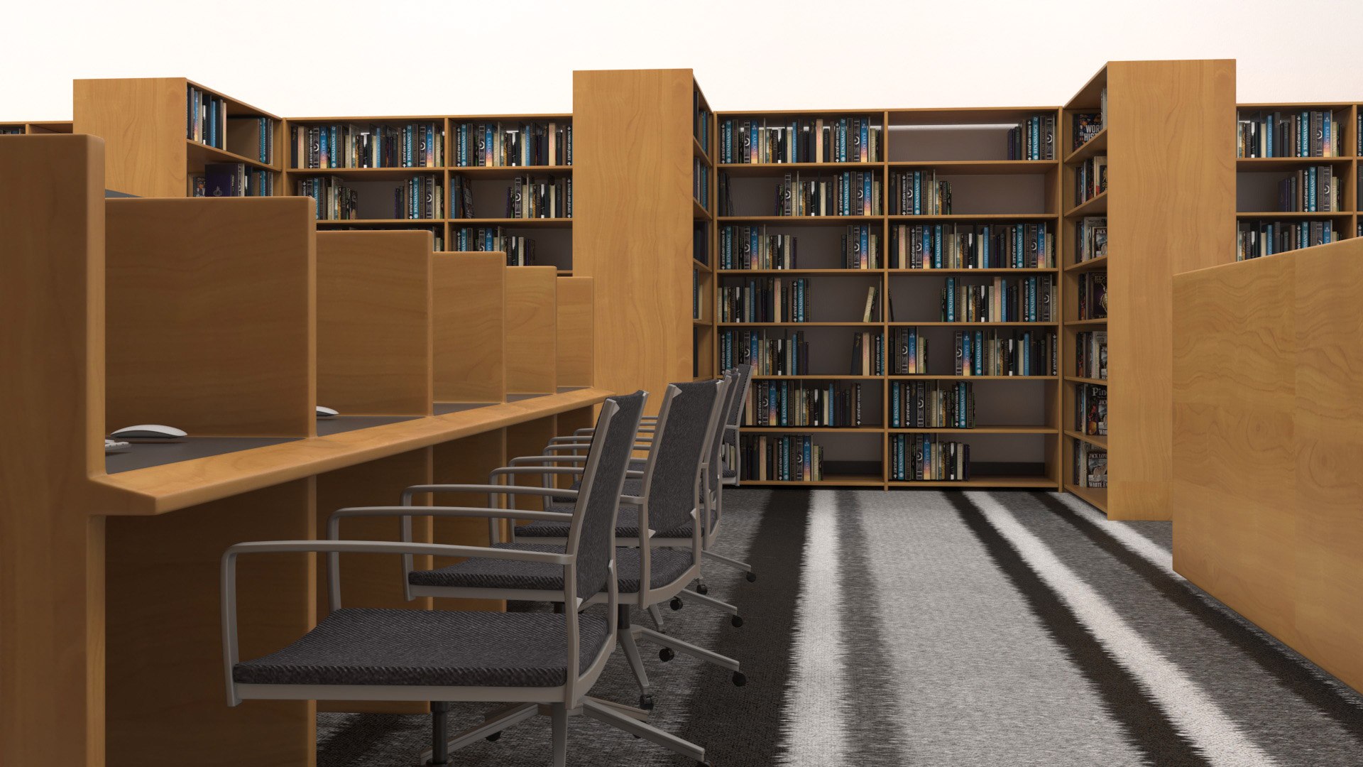 3D School Library Interior Model - TurboSquid 2332343