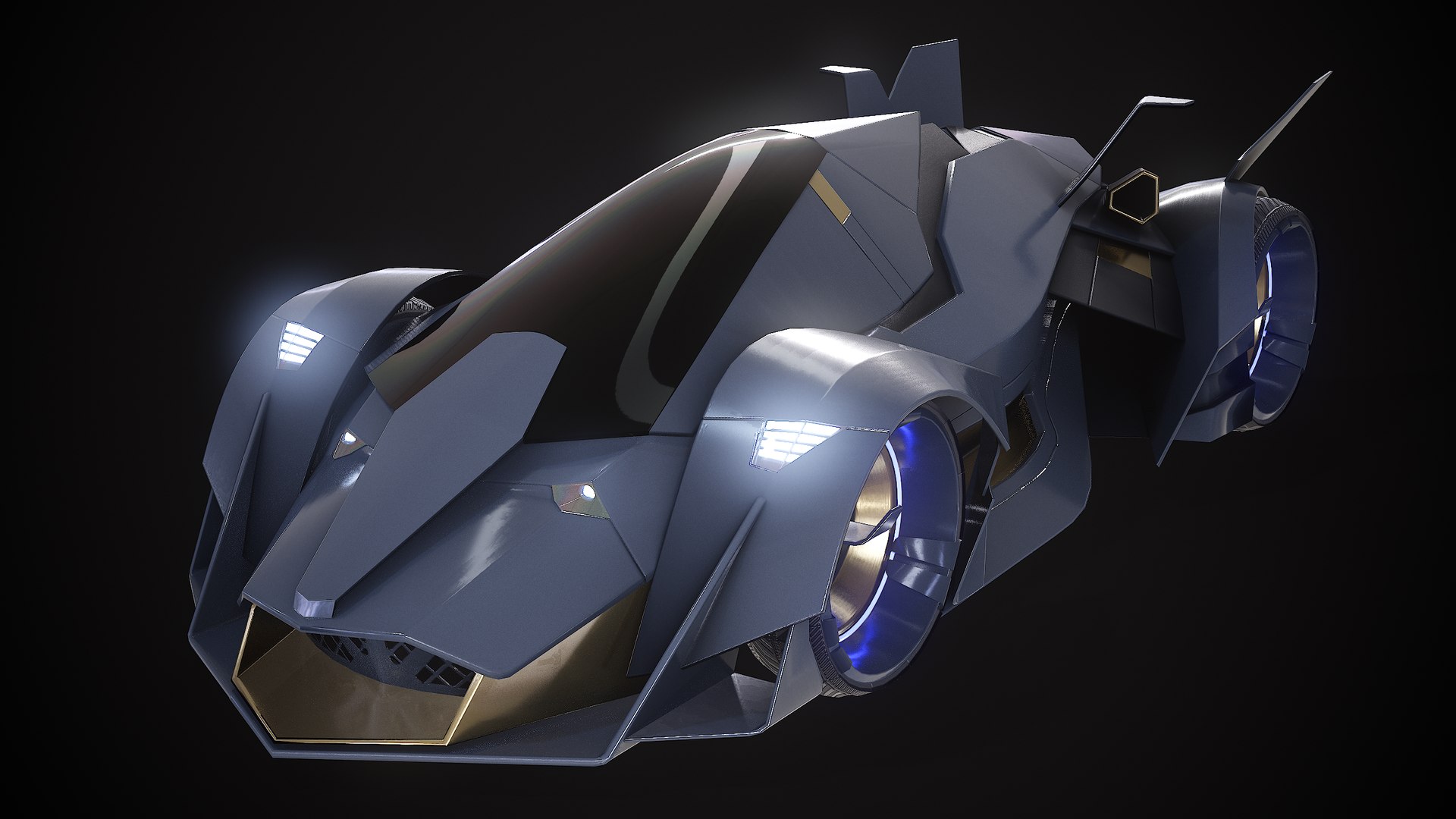 3D sci-fi car supercar model - TurboSquid 1712482