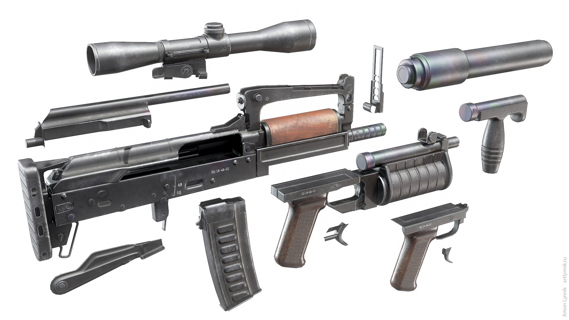 3D Model Modular Assault Rifle - TurboSquid 1247791