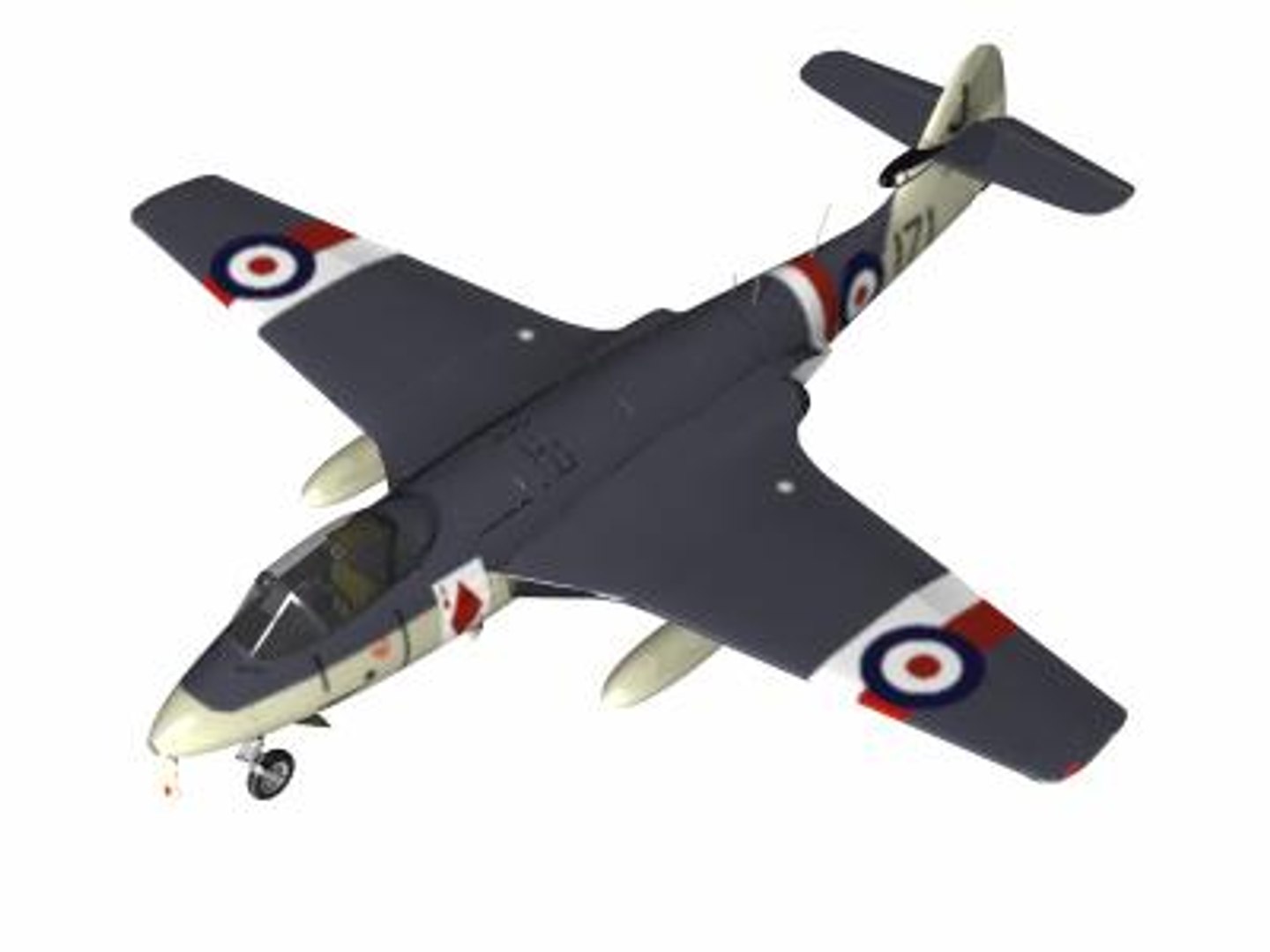Hawker Sea Hawk Jet 3d Model