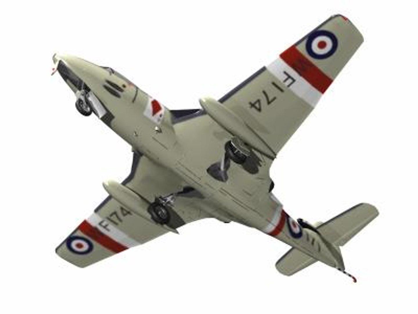 Hawker Sea Hawk Jet 3d Model