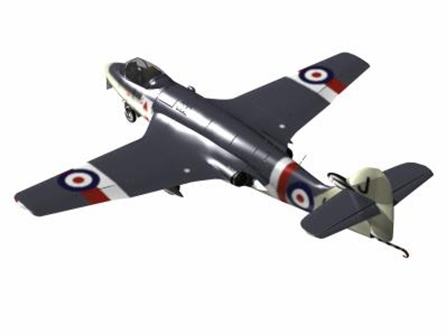 Hawker Sea Hawk Jet 3d Model