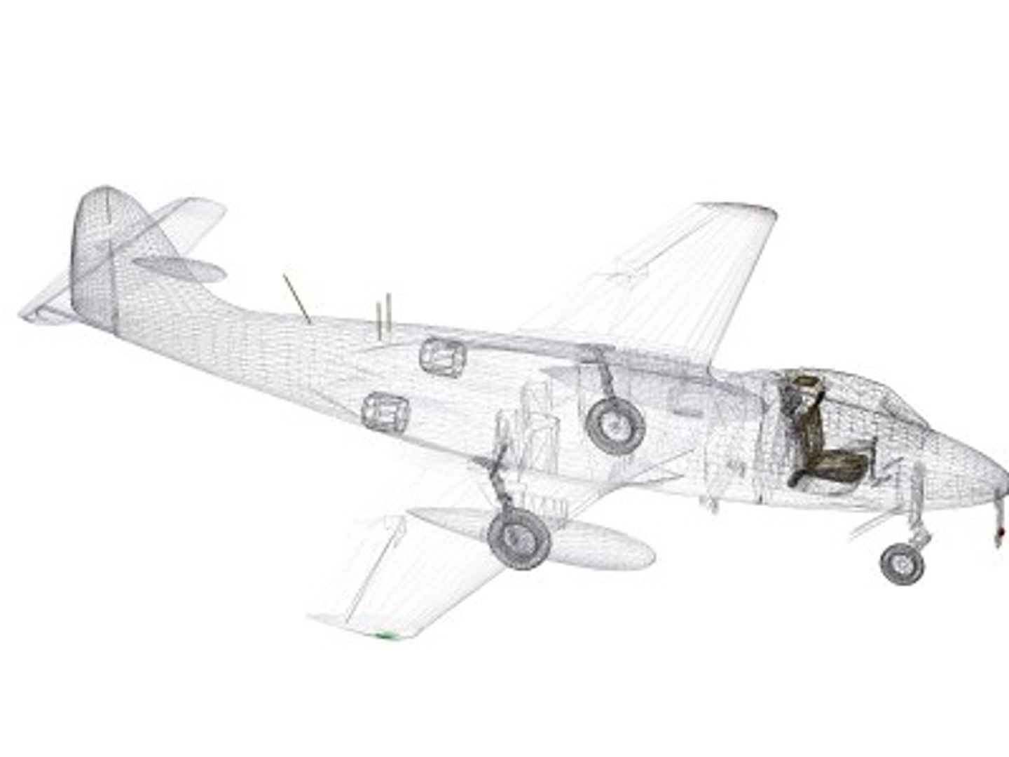 Hawker Sea Hawk Jet 3d Model