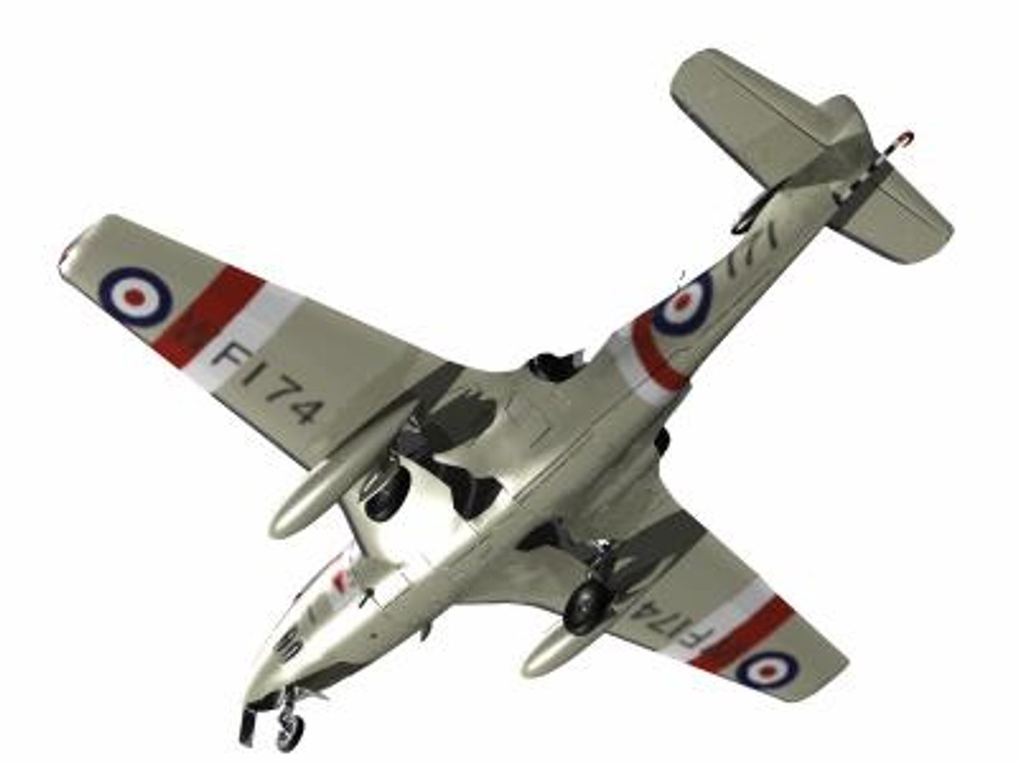 Hawker Sea Hawk Jet 3d Model