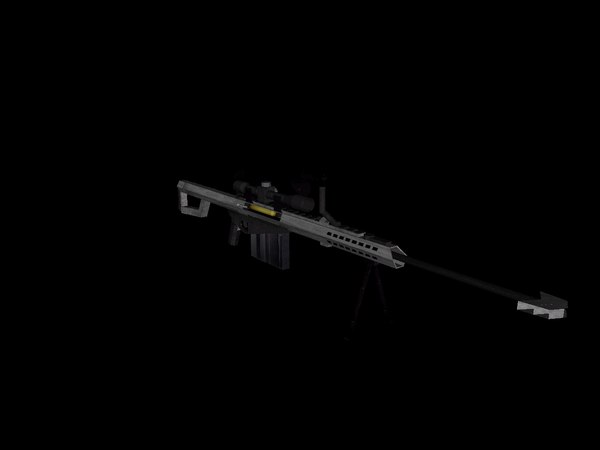free barrett m107 50 caliber 3d model