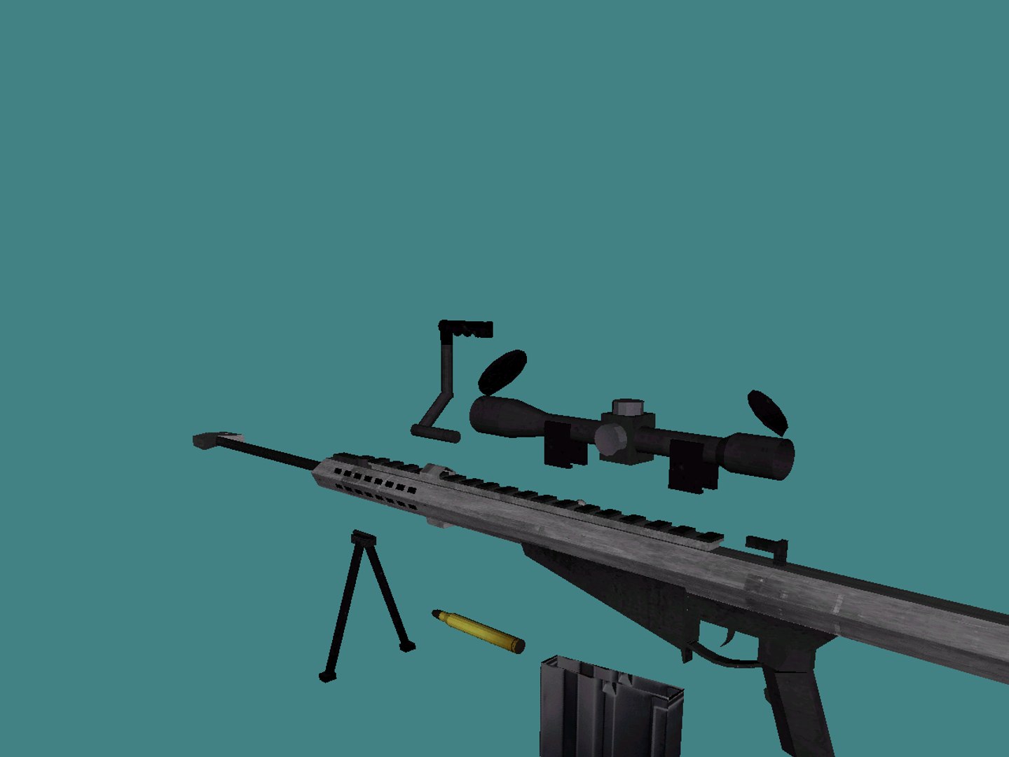 Free Barrett M107 50 Caliber 3d Model