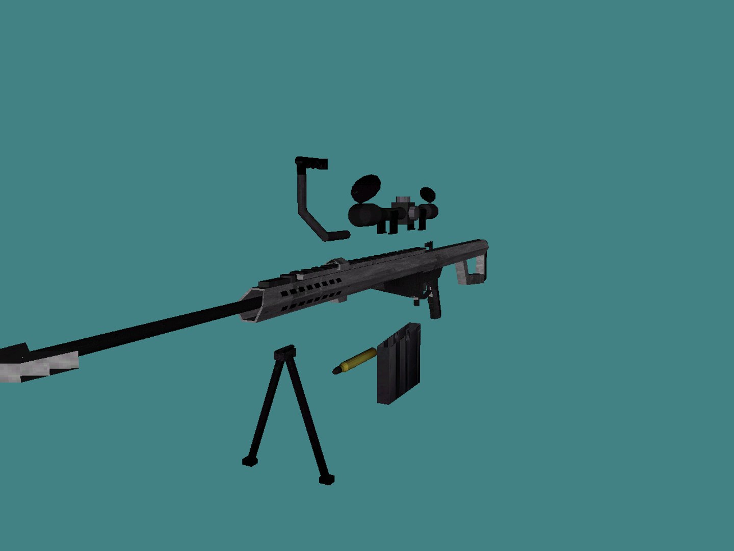 Free Barrett M107 50 Caliber 3d Model