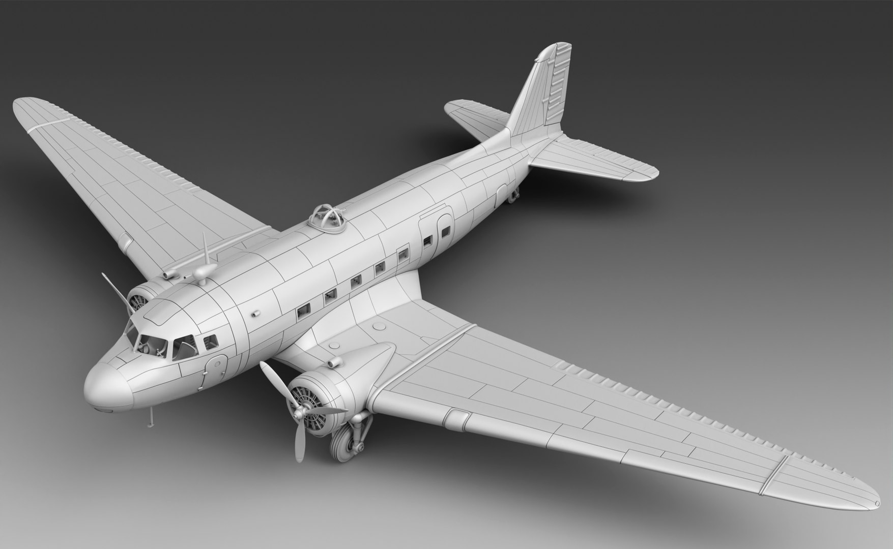 3D Soviet Plane Li-2 Model - TurboSquid 1952266