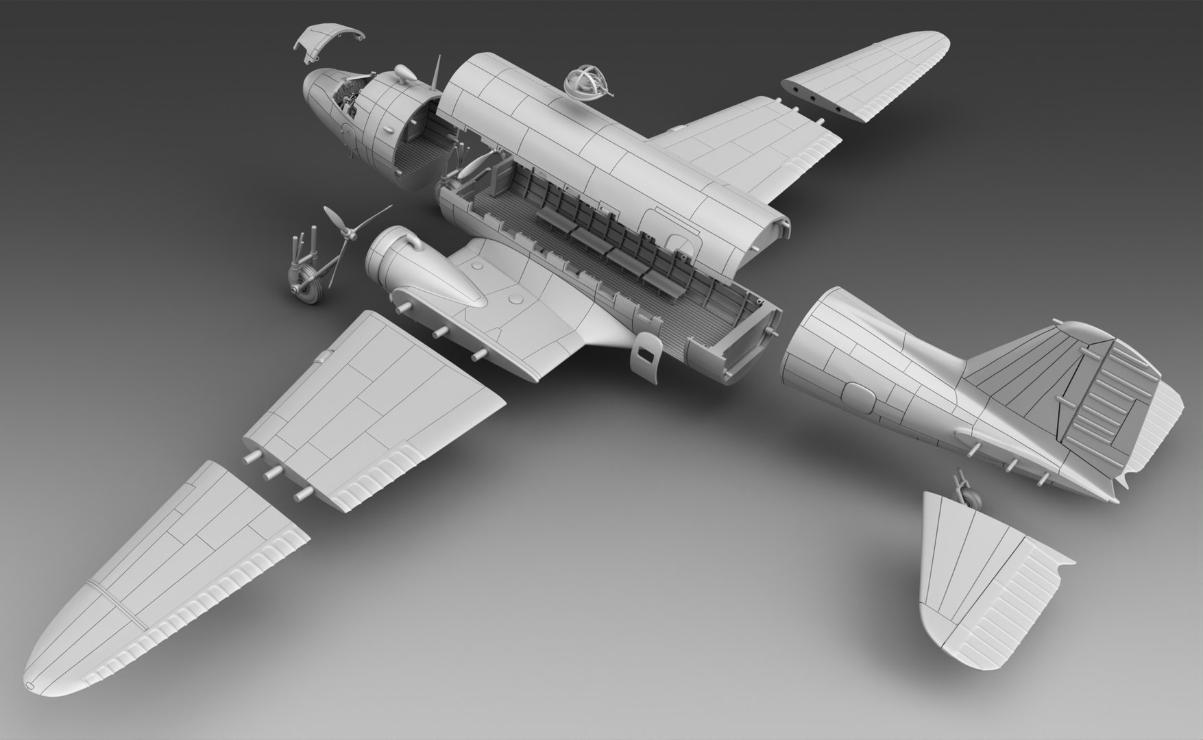 3D Soviet Plane Li-2 Model - TurboSquid 1952266