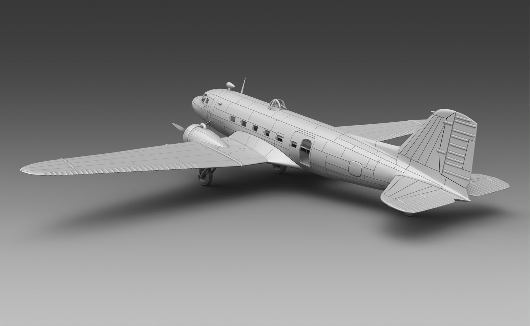 3D Soviet Plane Li-2 Model - TurboSquid 1952266