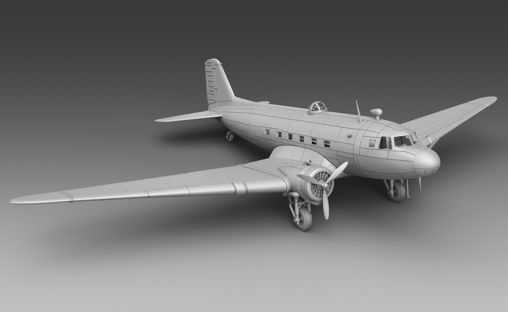 3D Soviet Plane Li-2 Model - TurboSquid 1952266