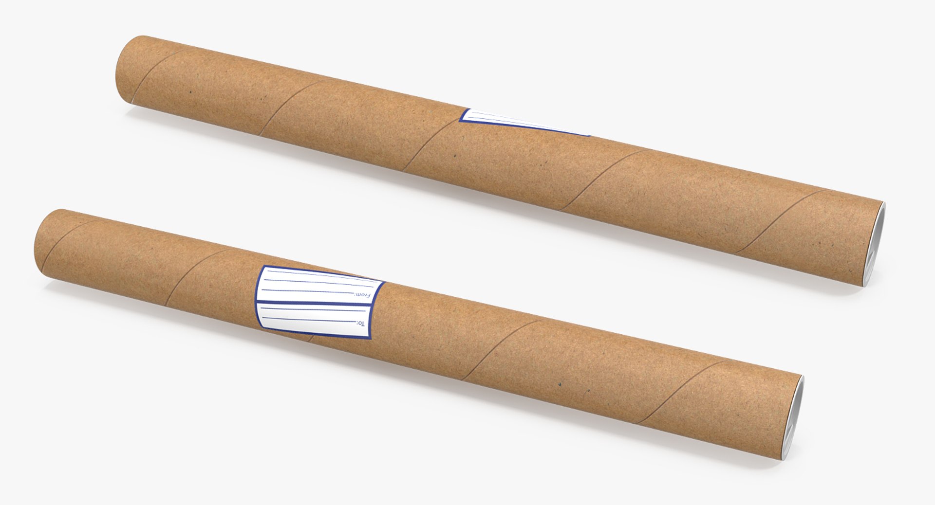 Cardboard Postal Tube 3D Model - TurboSquid 1283806