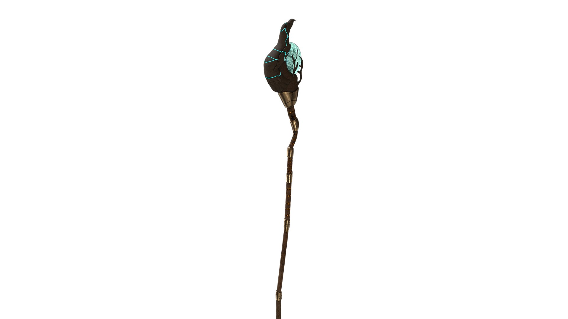 3D Jewel Bird Staff Model - TurboSquid 1949776