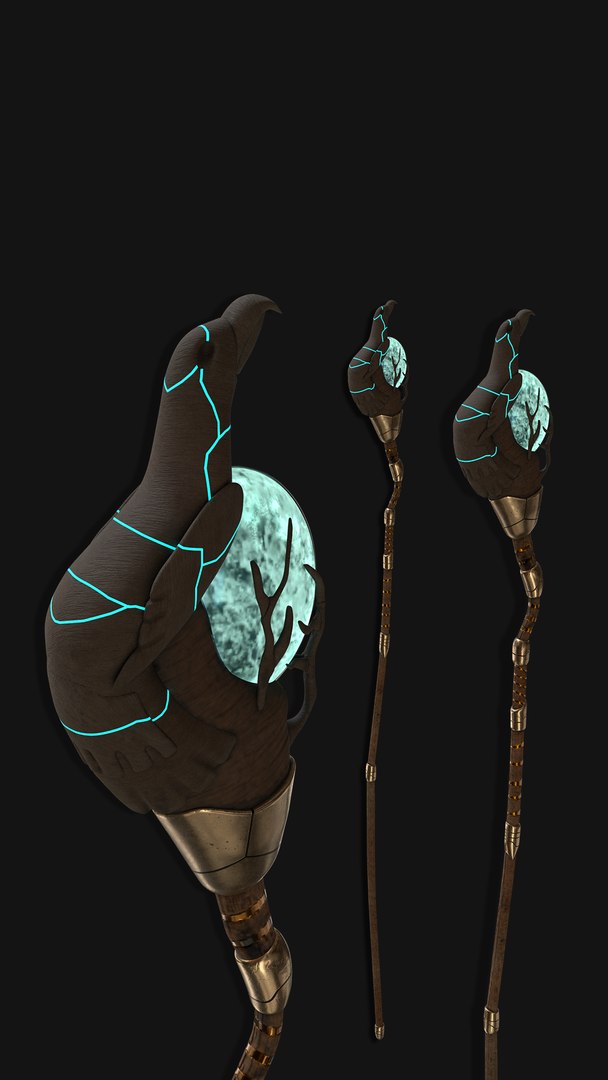 3D Jewel Bird Staff Model - TurboSquid 1949776
