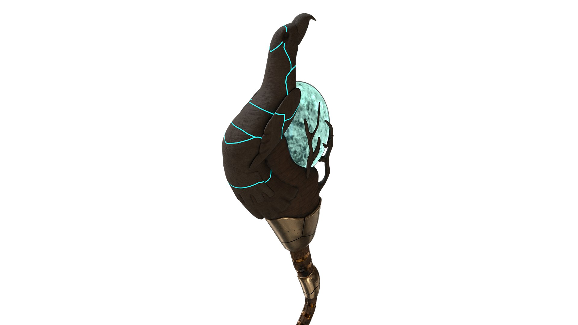 3D Jewel Bird Staff Model - TurboSquid 1949776