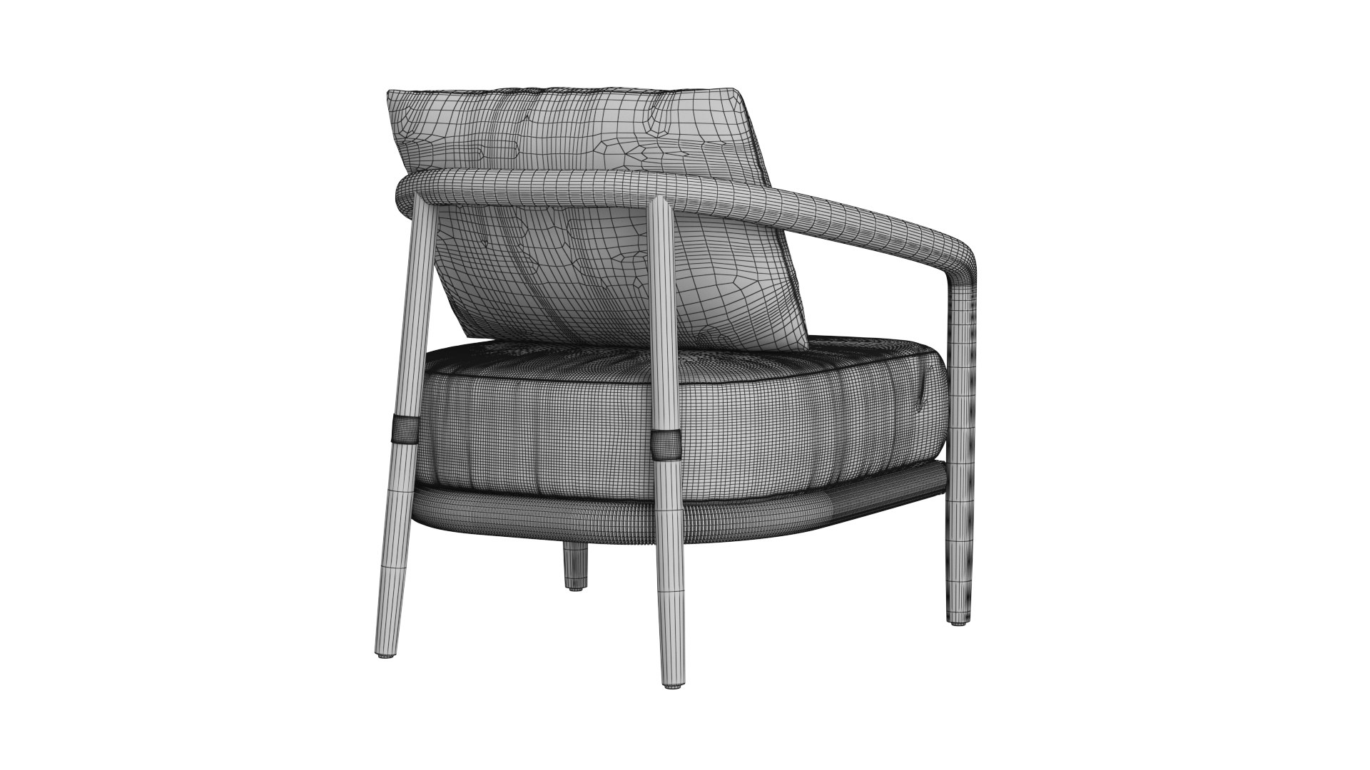 RH Evia Teak Lounge Chair 3D - TurboSquid 2155800