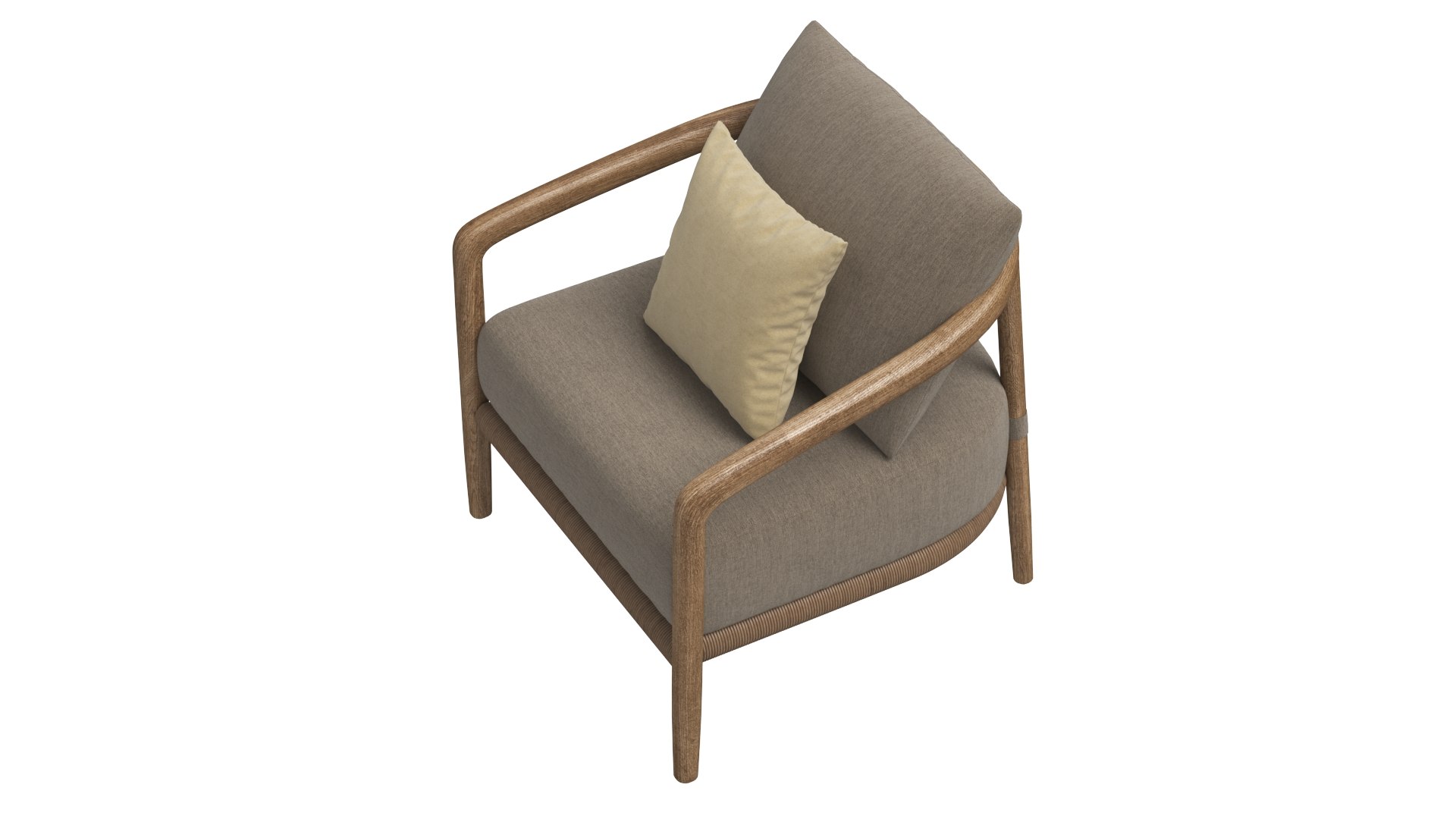 RH Evia Teak Lounge Chair 3D - TurboSquid 2155800