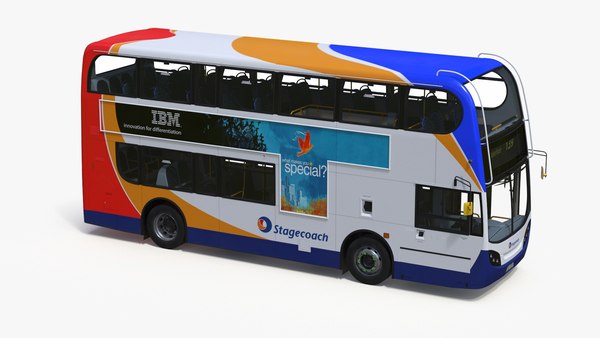 더블 데커 시티 버스 Stagecoach Enviro400 Maya에 장착 3D 모델 - TurboSquid 2307551