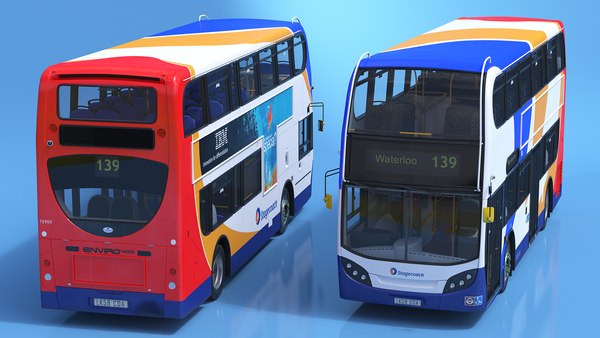 modelo 3d Autobús urbano de dos pisos Stagecoach Enviro400 preparado ...