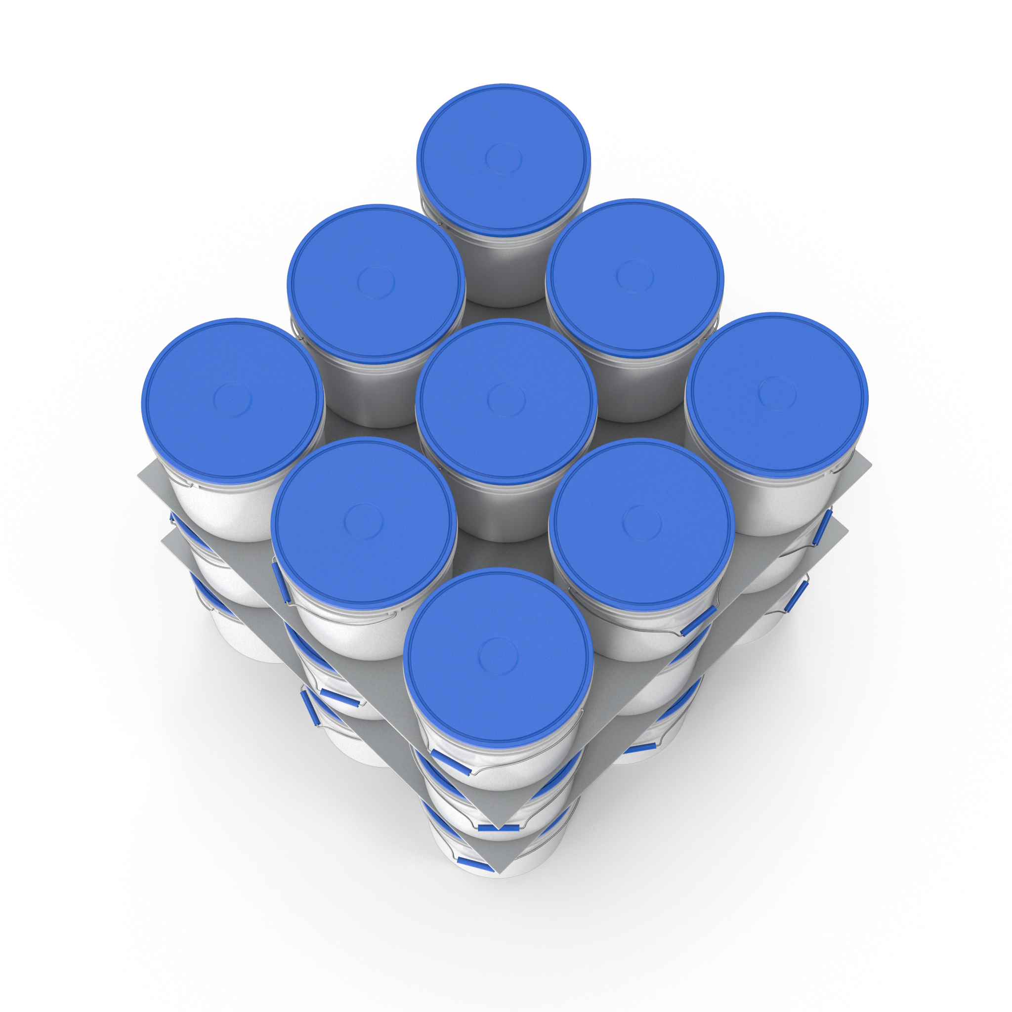 modelo 3d Stack Of Plastic Paint Buckets - TurboSquid 2094144