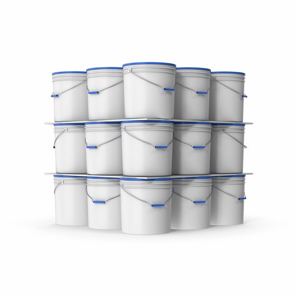modelo 3d Stack Of Plastic Paint Buckets - TurboSquid 2094144