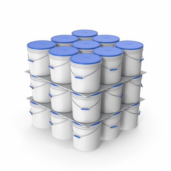 modelo 3d Stack Of Plastic Paint Buckets - TurboSquid 2094144