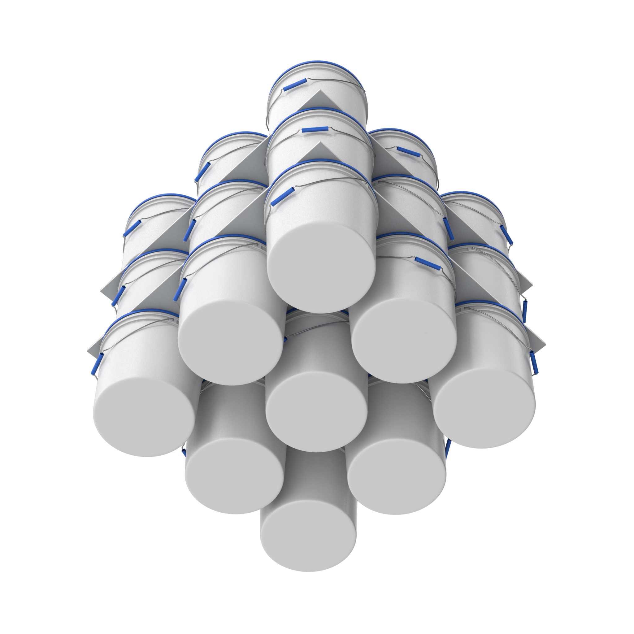 modelo 3d Stack Of Plastic Paint Buckets - TurboSquid 2094144