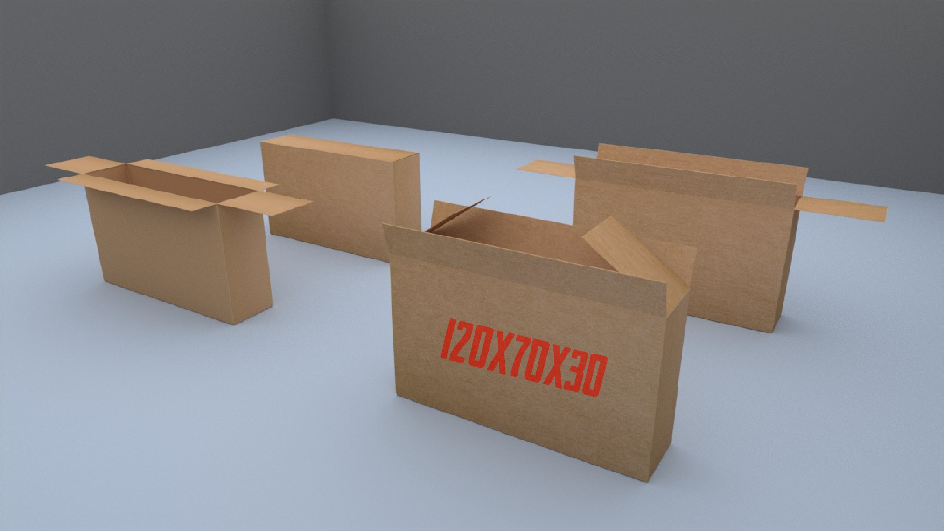 Free 3D Cardboard Box model - TurboSquid 1845866