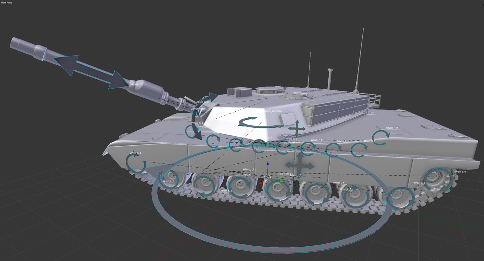 3D M1 A2 Abrams US Tank PBR Rigged - TurboSquid 2001034