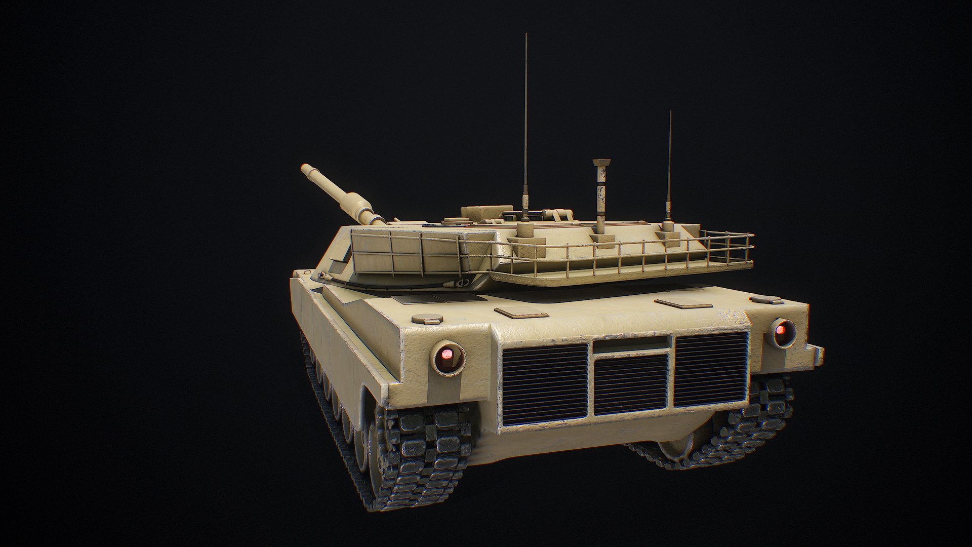 3D M1 A2 Abrams US Tank PBR Rigged - TurboSquid 2001034