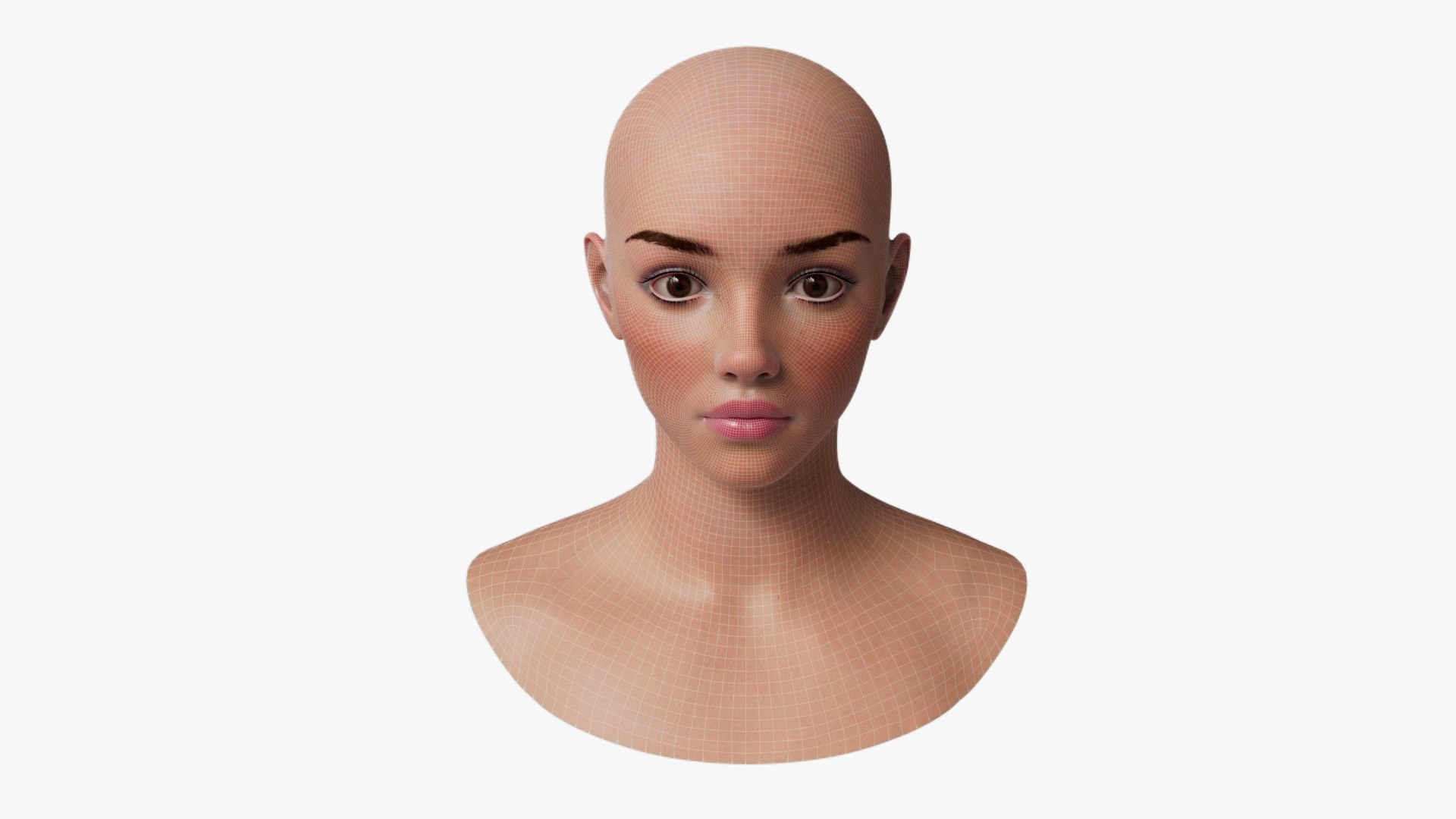 Female Head Mesh Metahuman Unreal Topology Woman Head Mesh V1 3D ...