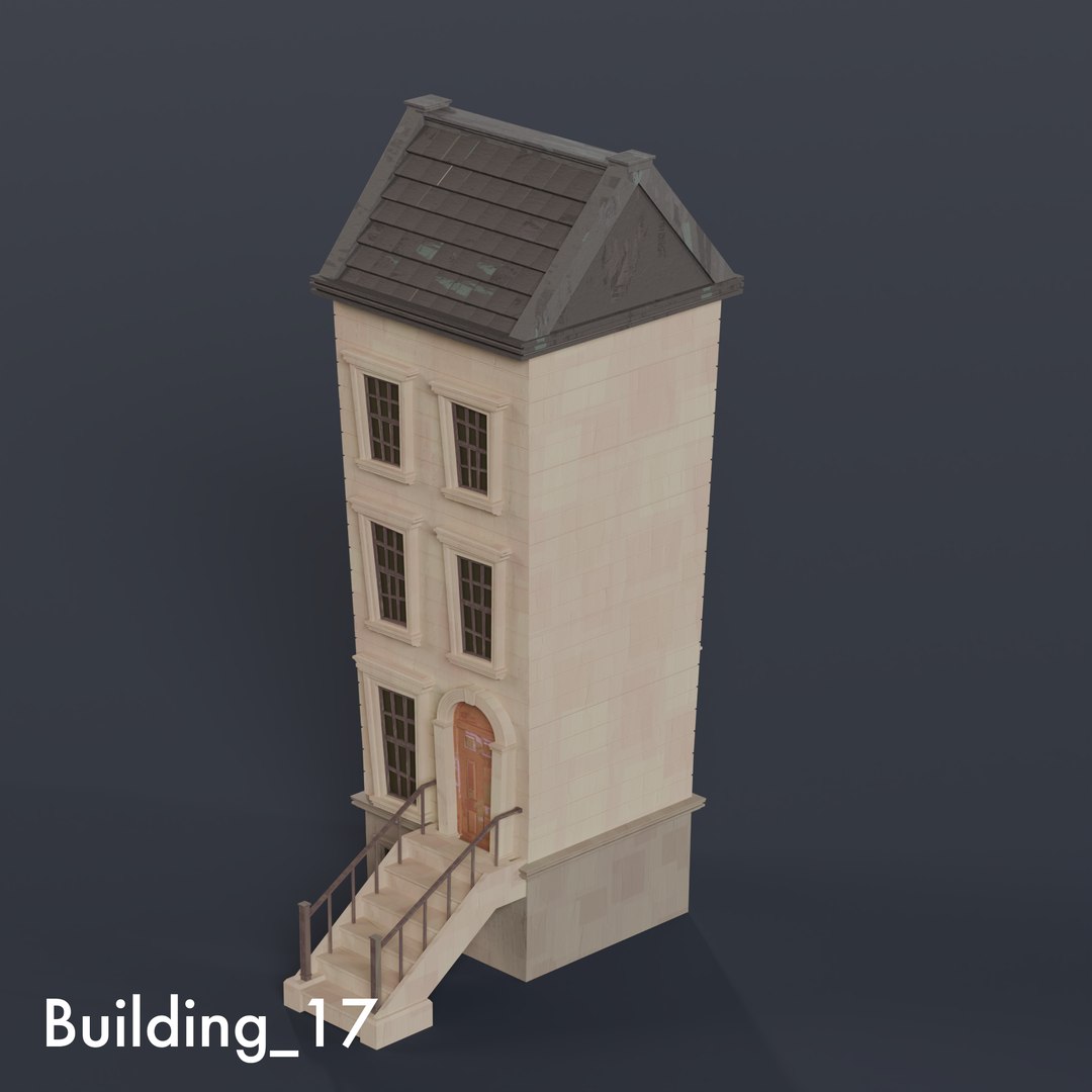 20 Low Poly Cartoon Building Collection 3D Model - TurboSquid 2321709