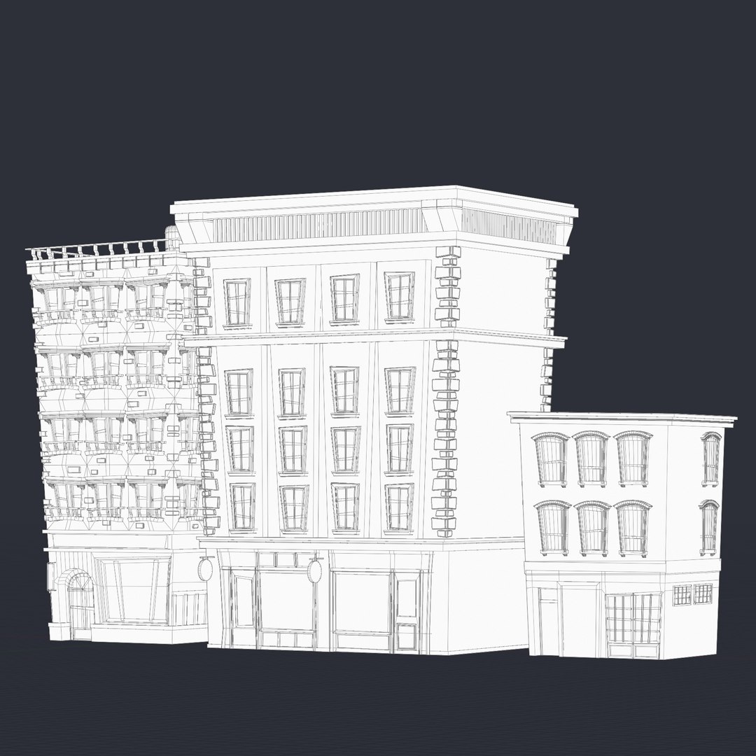 20 Low Poly Cartoon Building Collection 3D Model - TurboSquid 2321709