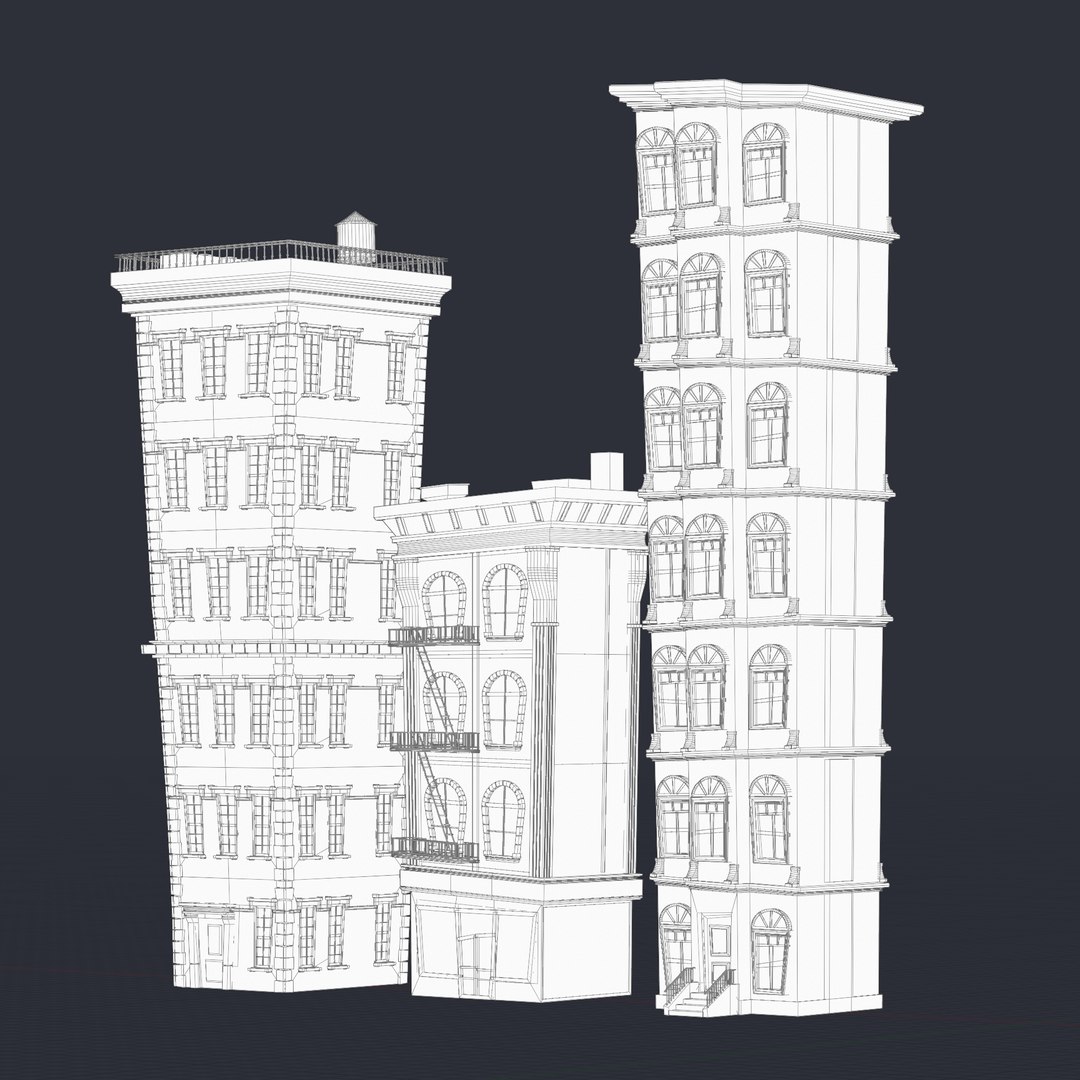 20 Low Poly Cartoon Building Collection 3D Model - TurboSquid 2321709