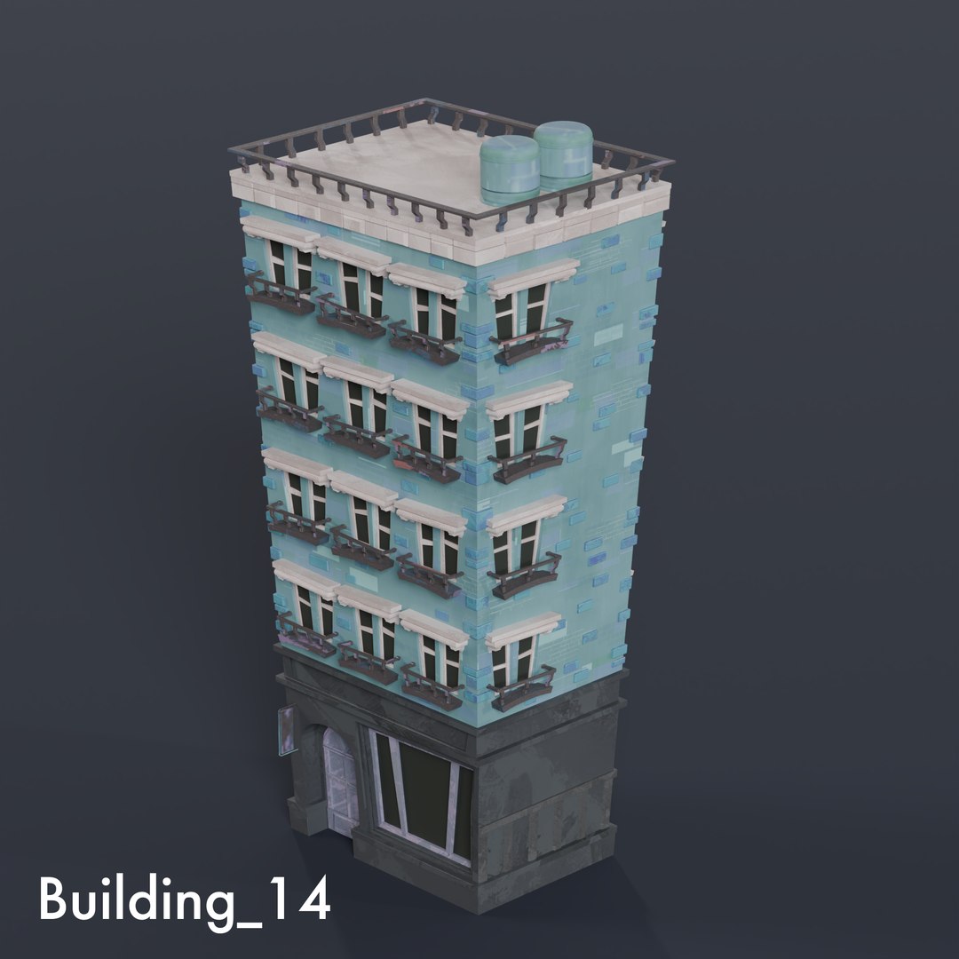 20 Low Poly Cartoon Building Collection 3D Model - TurboSquid 2321709