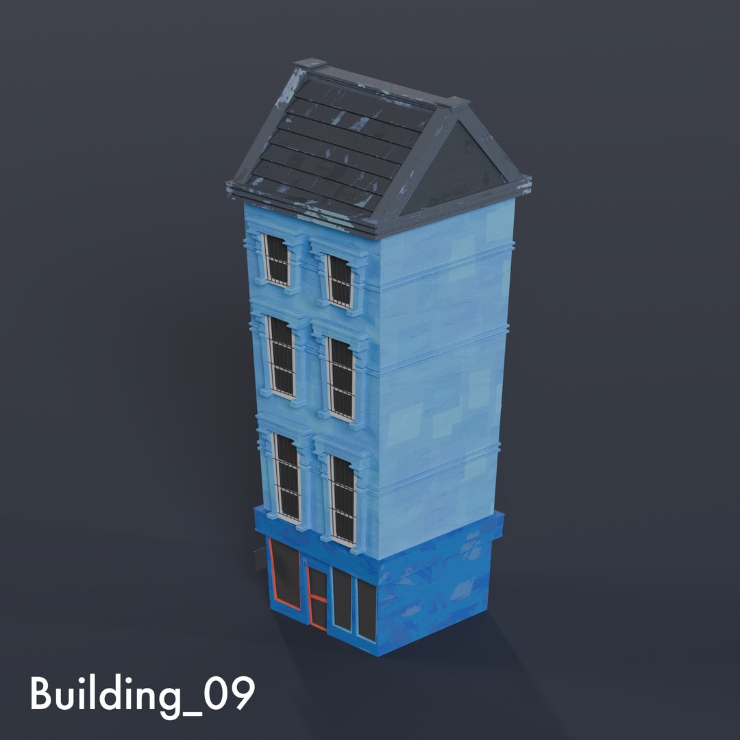 20 Low Poly Cartoon Building Collection 3D Model - TurboSquid 2321709