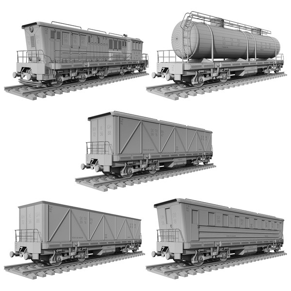 3D trains passenger wagons - TurboSquid 1684245