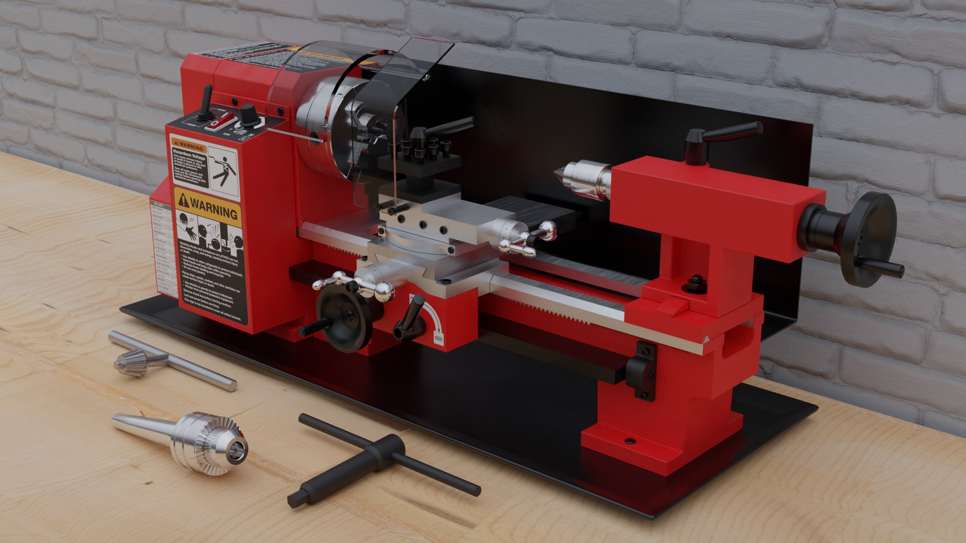 3D Mini Lathe - TurboSquid 1911007