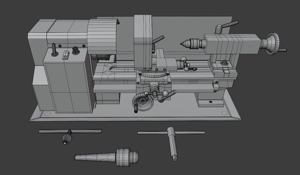 3D Mini Lathe - TurboSquid 1911007