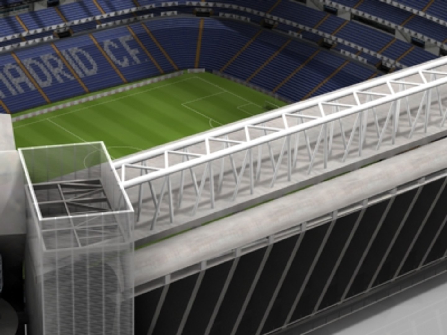 Santiago Bernabeu Stadium 3d Model