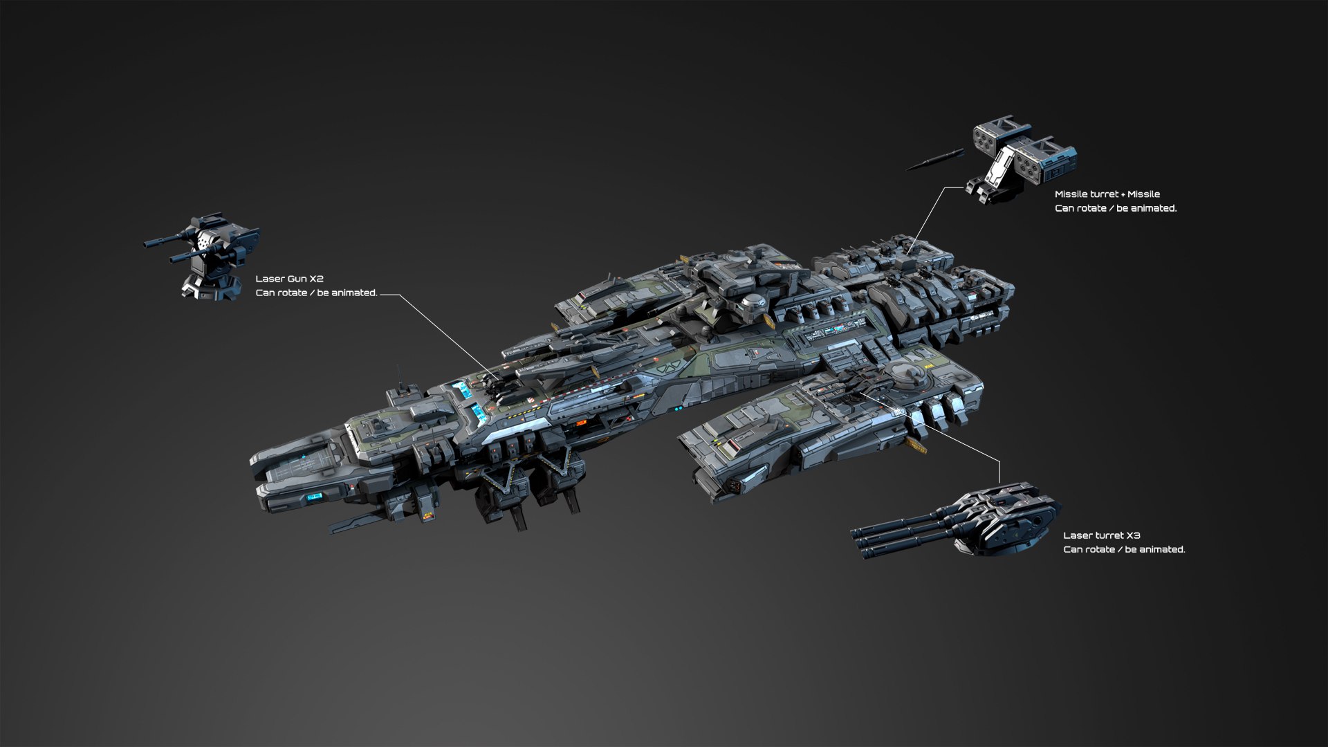 G4 DESTROYER Spacecraft 3D - TurboSquid 1900015