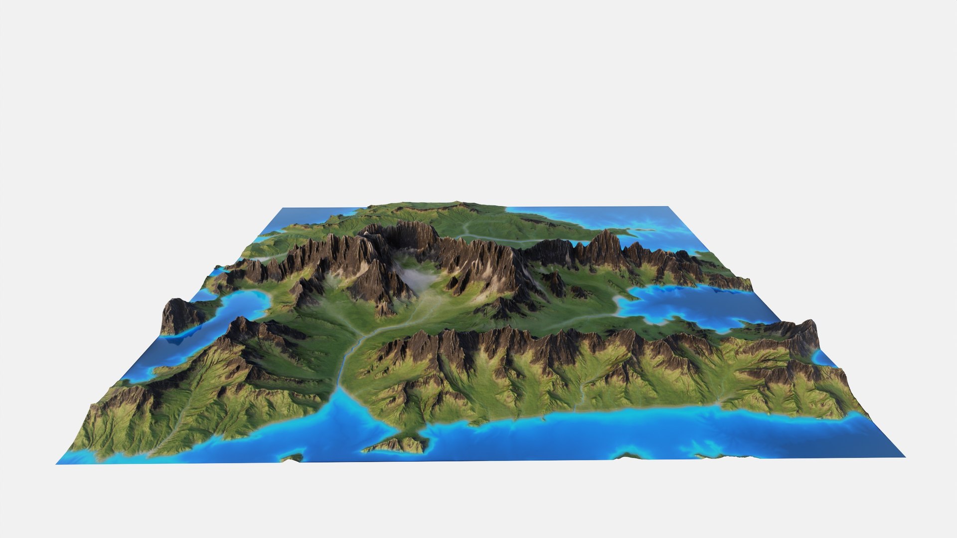 3D Model Mountain Ridge Montasio - TurboSquid 2141616