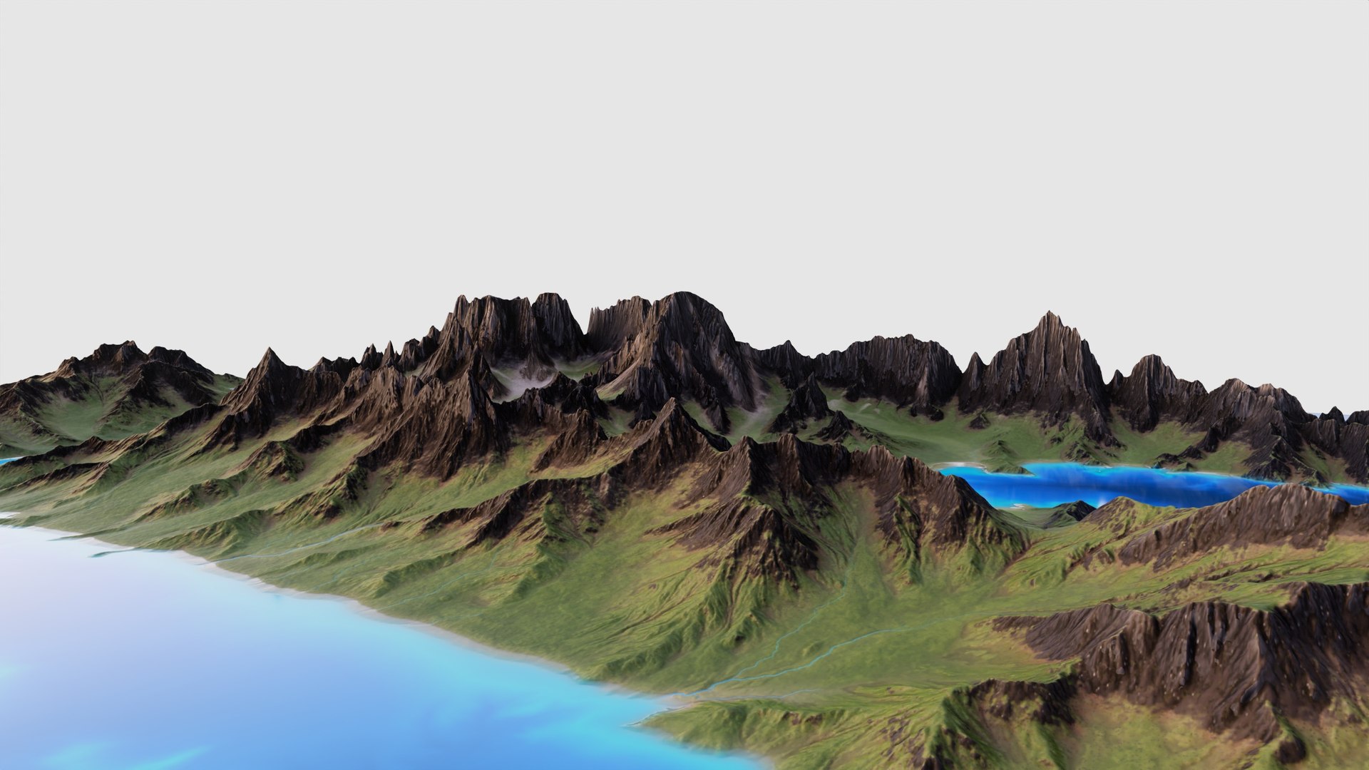 3D Model Mountain Ridge Montasio - TurboSquid 2141616