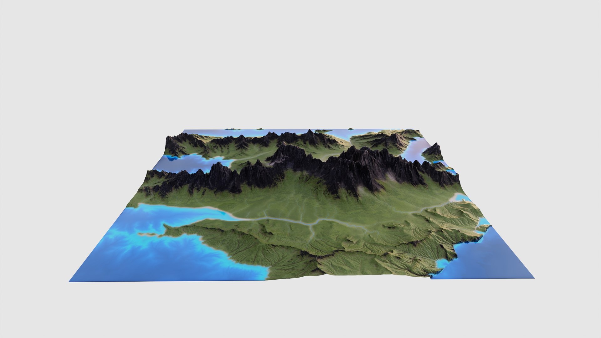 3D Model Mountain Ridge Montasio - TurboSquid 2141616