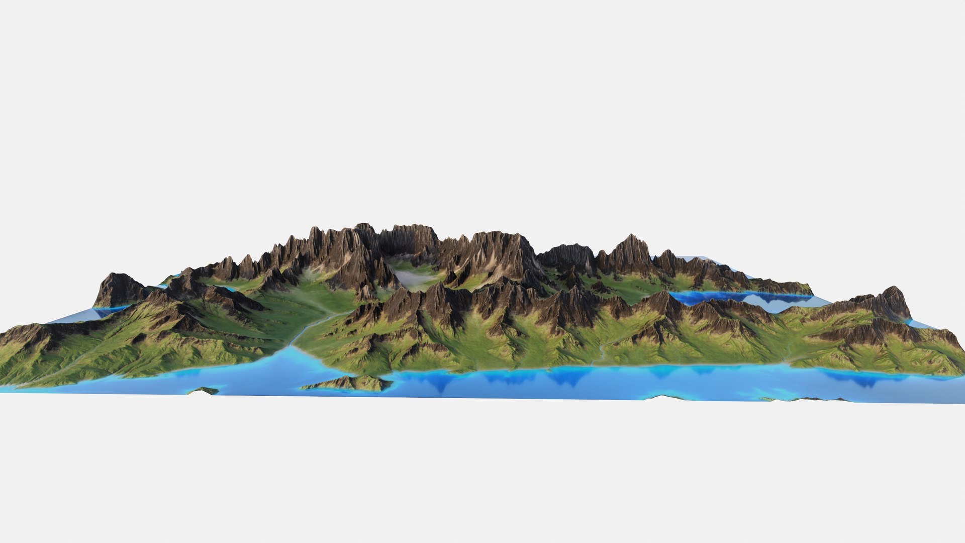 3D Model Mountain Ridge Montasio - TurboSquid 2141616